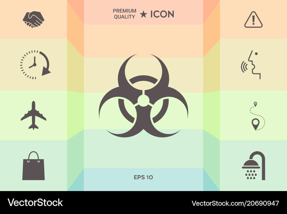 Biological hazard sign Royalty Free Vector Image