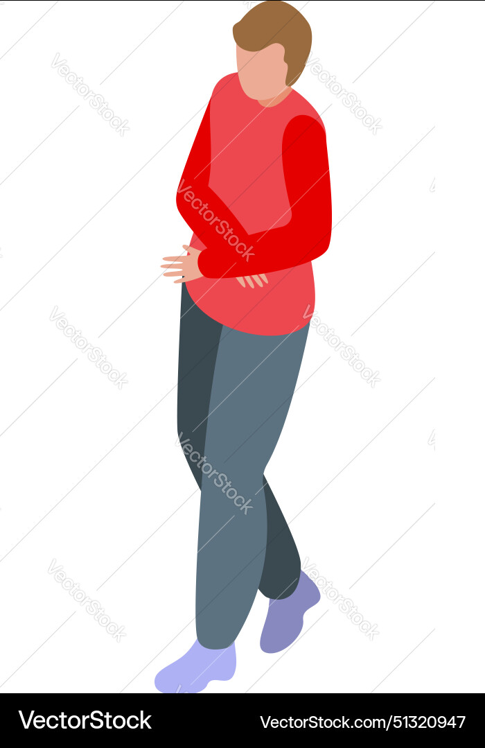 Casual man standing isometric Royalty Free Vector Image