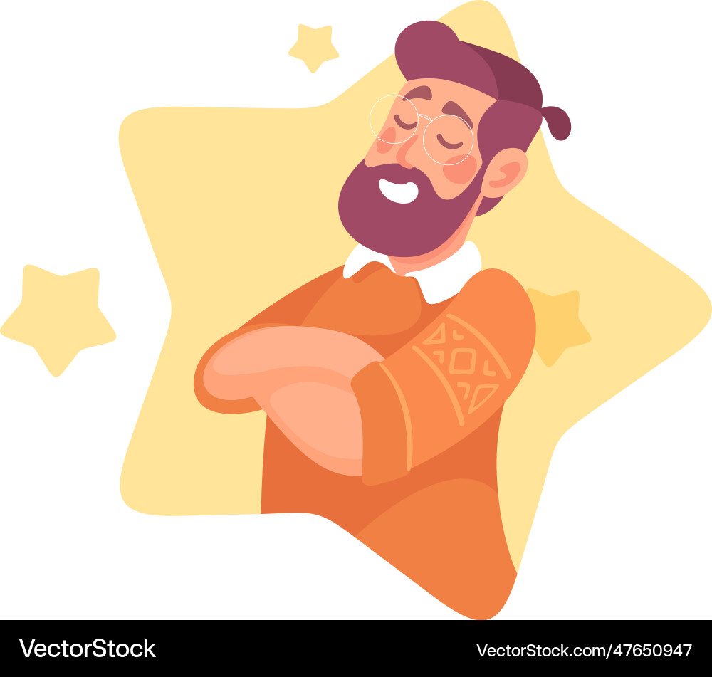 Confident Man with Self-Assured Pose Royalty Free Vector