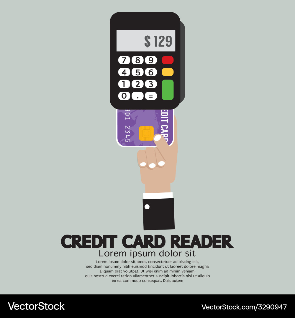 Credit card reader Royalty Free Vector Image - VectorStock