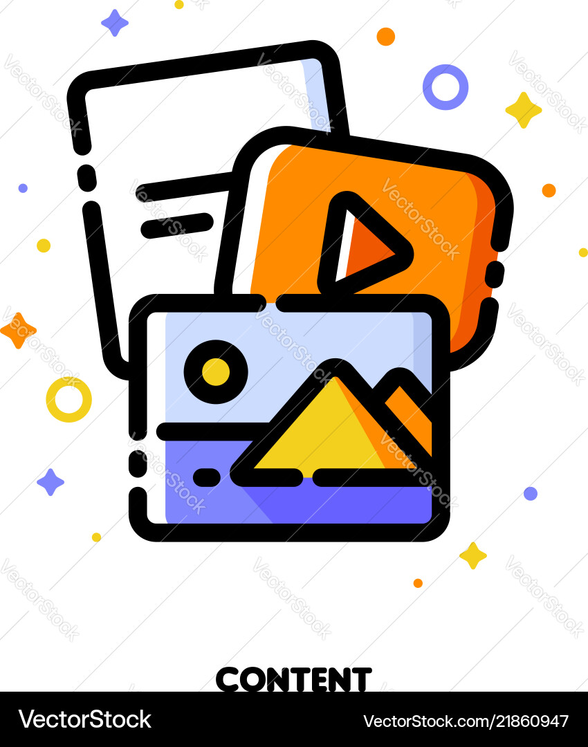 Digital content marketing and social media Vector Image
