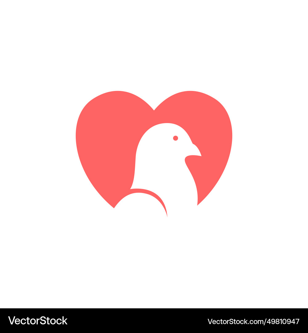 Dove love icon logo design Royalty Free Vector Image