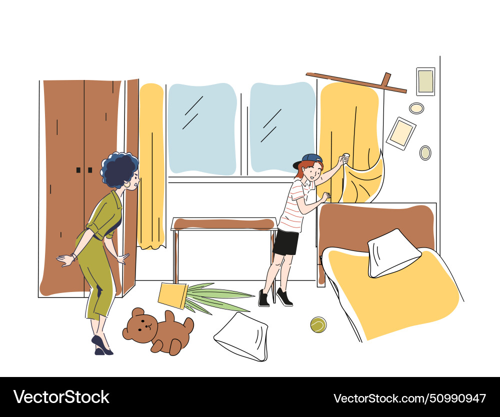 Educational problems concept a naughty kid made Vector Image