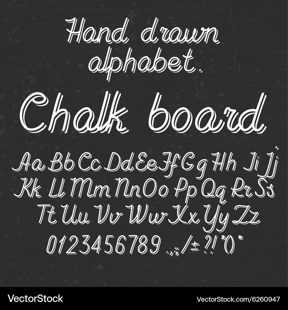 Hand drawin alphabet handwritting abc font Vector Image