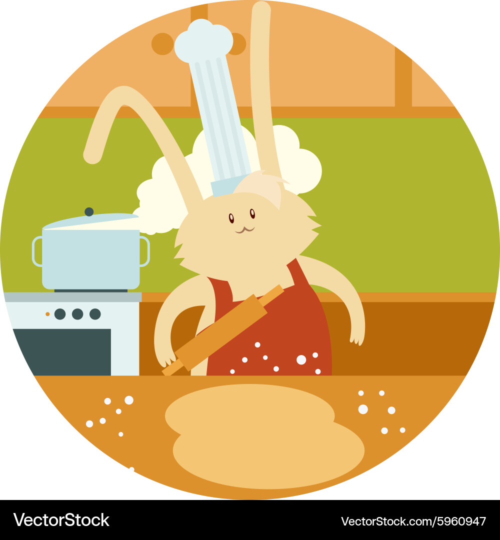 Rabbit cooker Royalty Free Vector Image - VectorStock