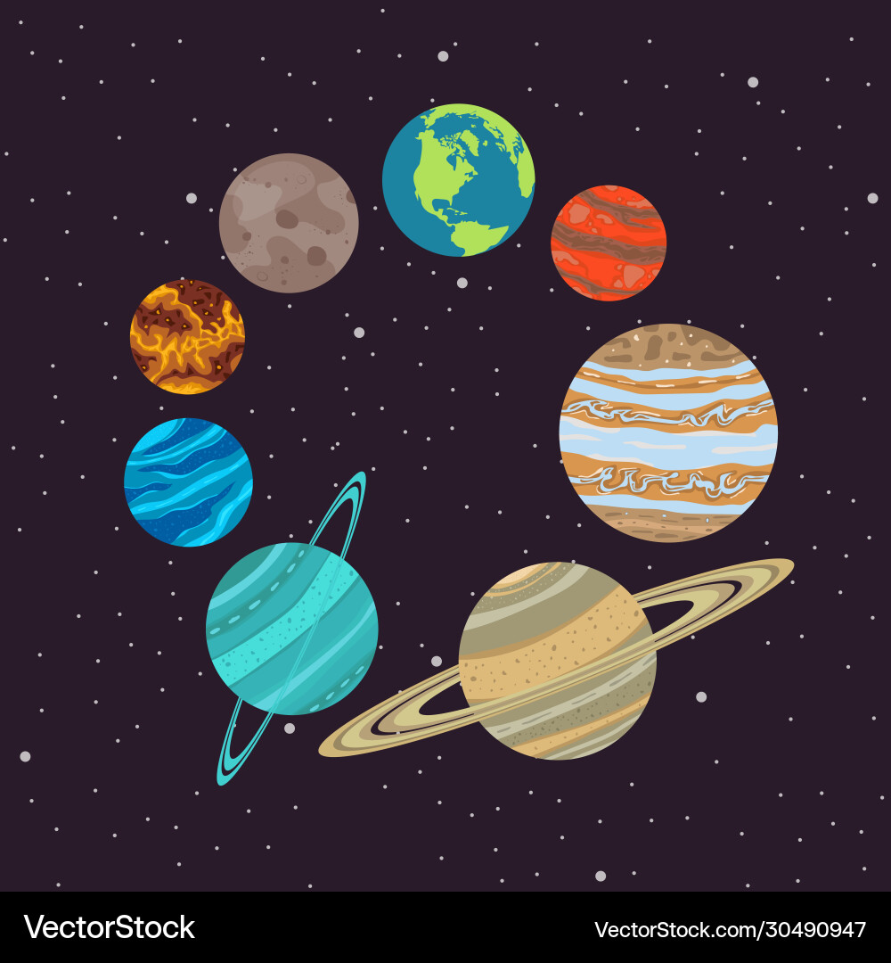 Solar system Royalty Free Vector Image - VectorStock