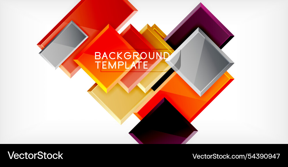 Square shape color abstract geometry Royalty Free Vector