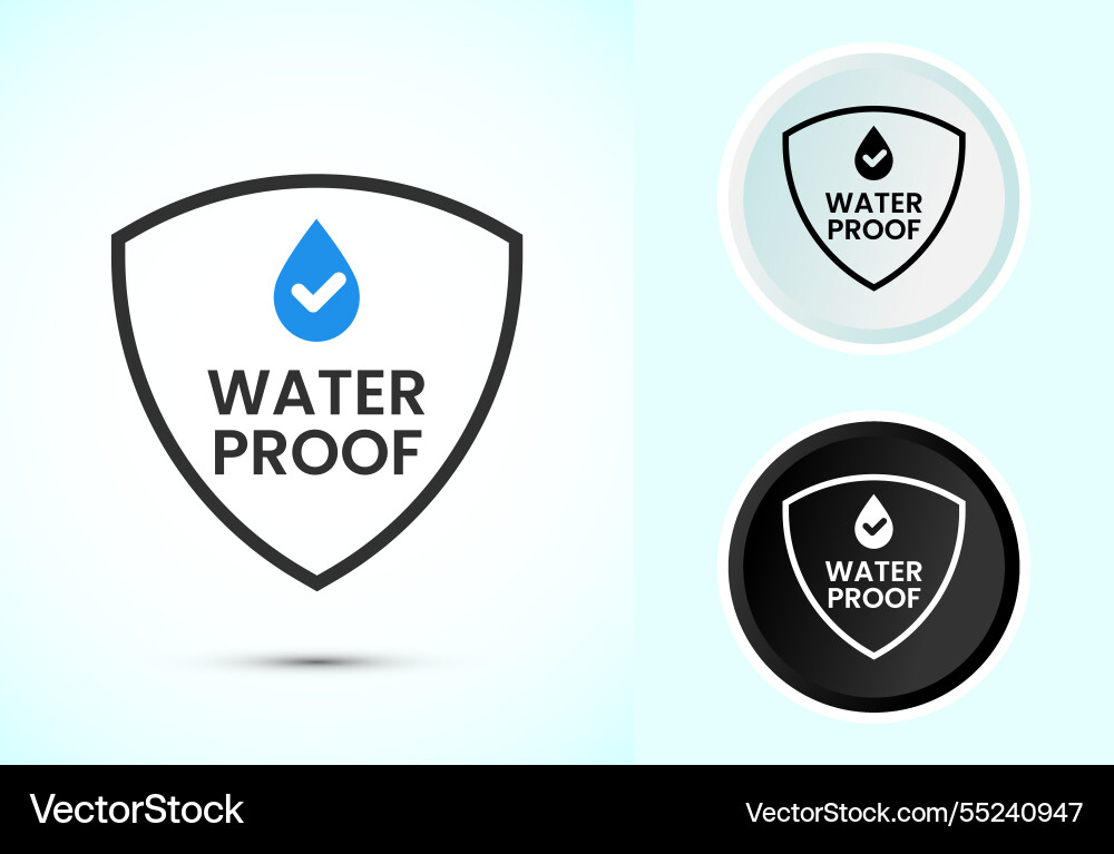 Waterproof icon design water resistant sign Vector Image