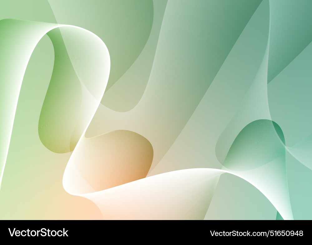 Abstract art modern green wave decorative Vector Image