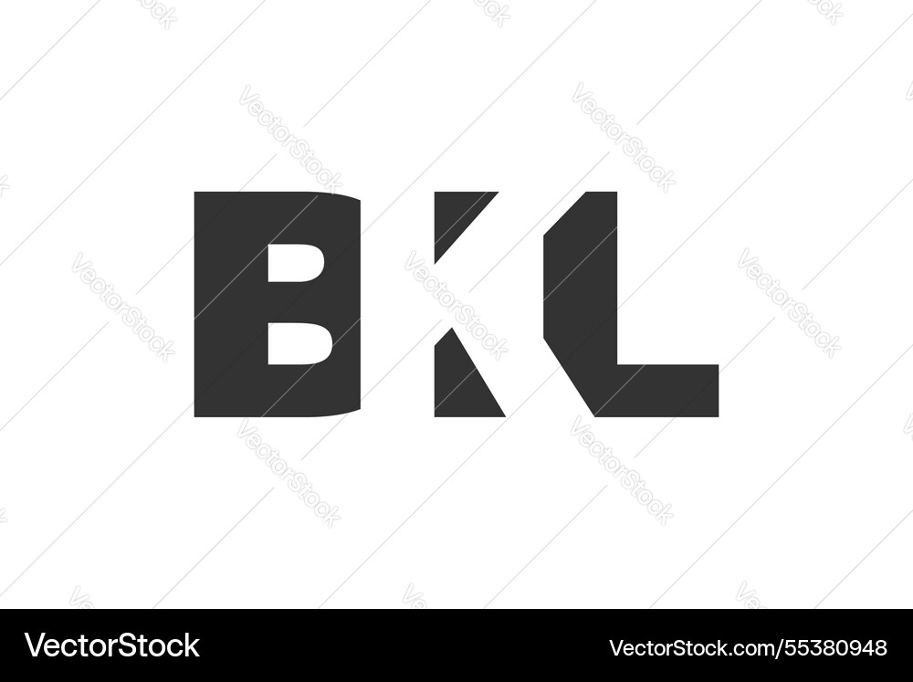 Bkl Logo Design Anfangsbuchstabe b k l fettschrift