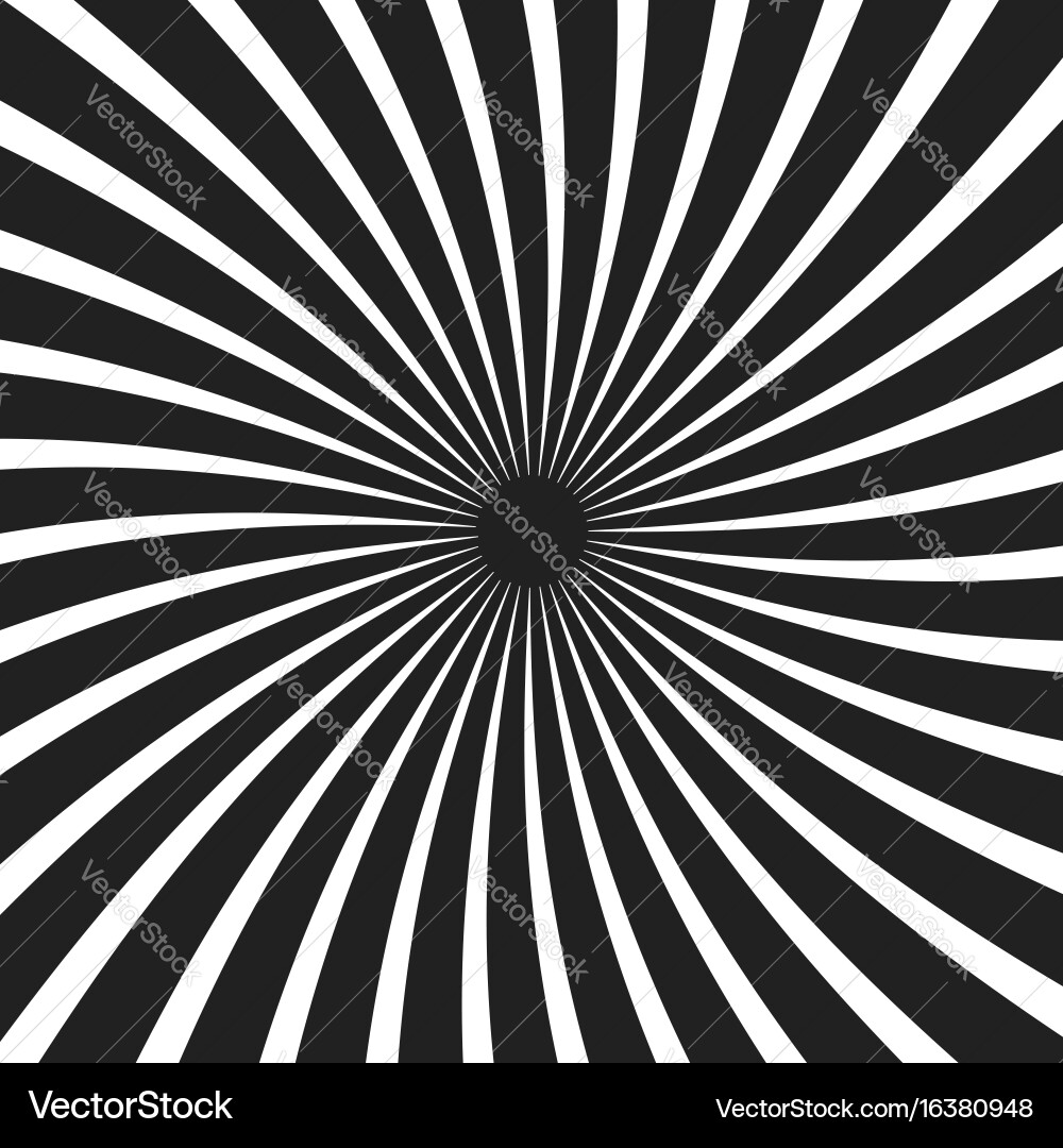 Black and white spiral ray background Royalty Free Vector