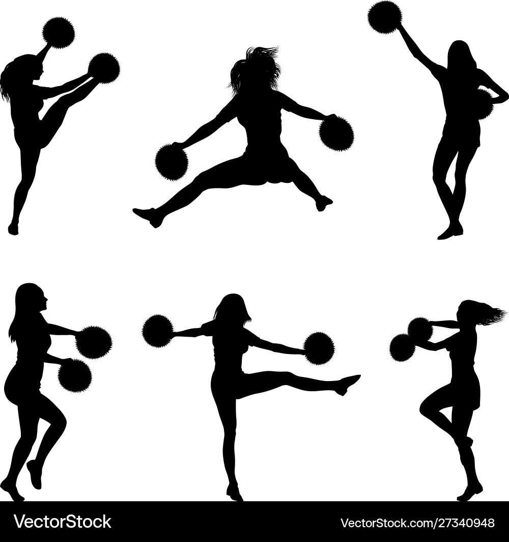 Cheerleaders Royalty Free Vector Image - VectorStock
