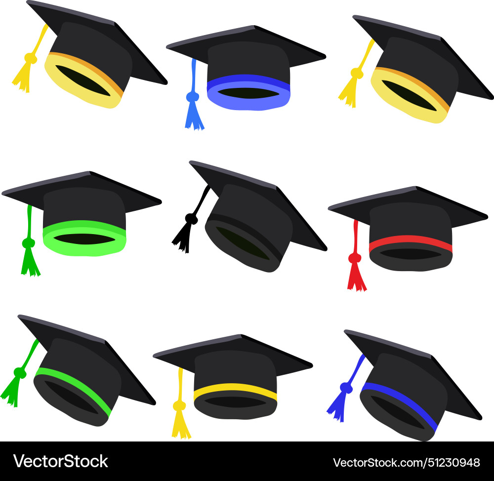 Graduation cap Royalty Free Vector Image - VectorStock