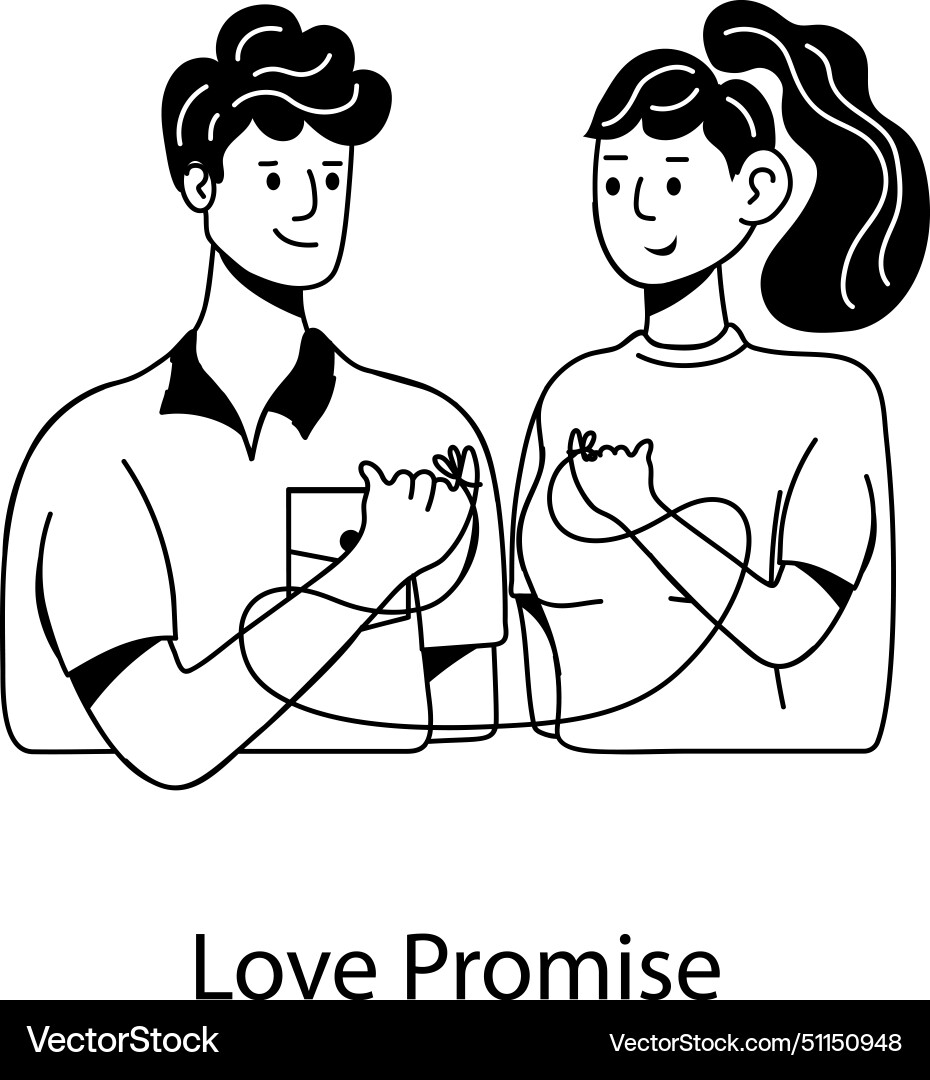 Love promise Royalty Free Vector Image - VectorStock