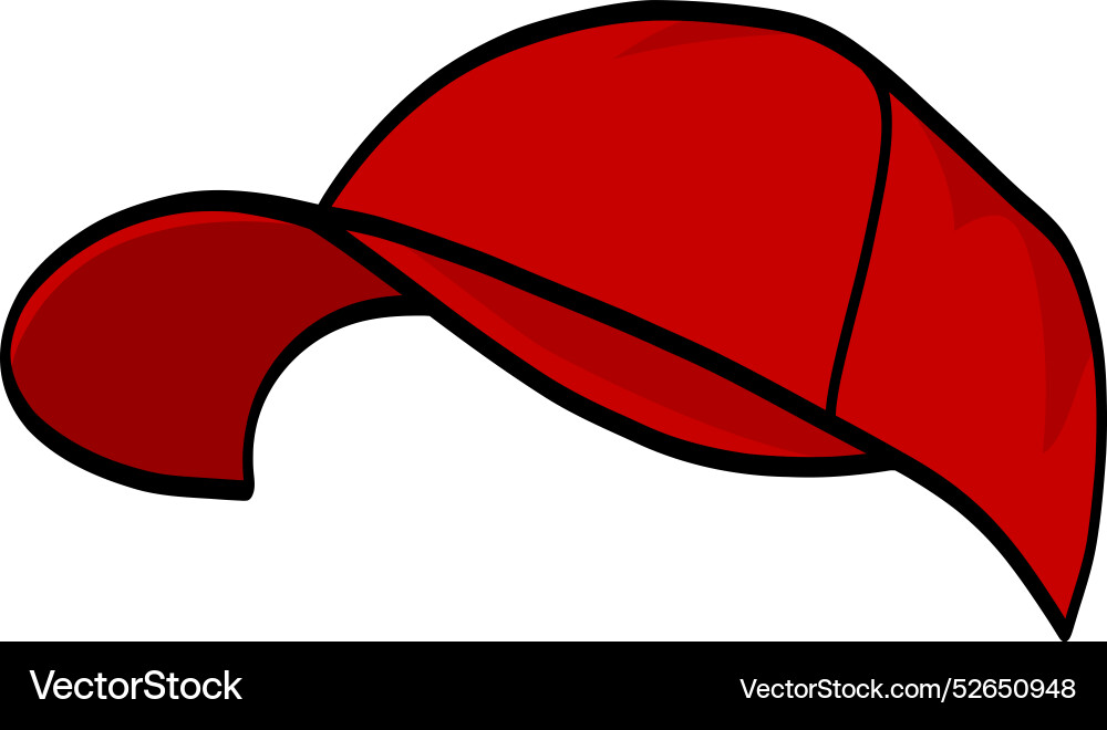Red cap hat Royalty Free Vector Image - VectorStock