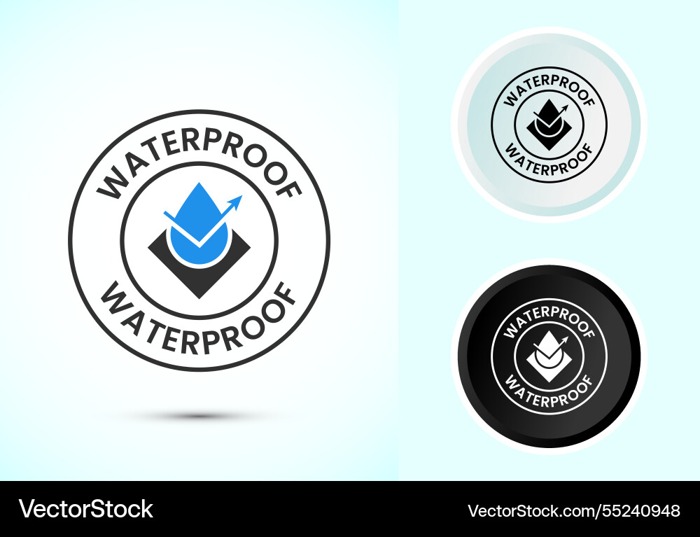 Waterproof icon design water resistant sign Vector Image