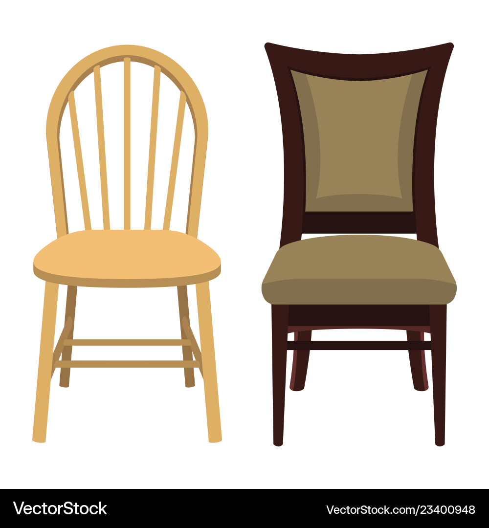 Wood chair design Royalty Free Vector Image - VectorStock