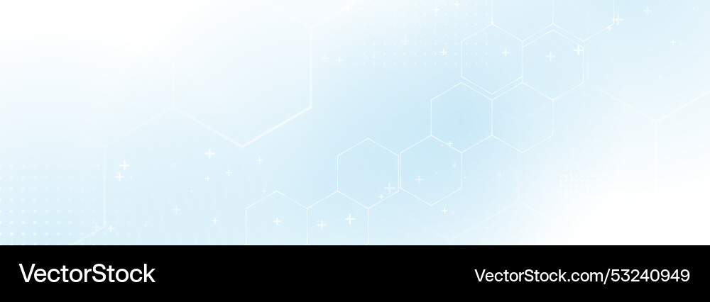 Abstract clean white and blue hexagon shapes Vector Image