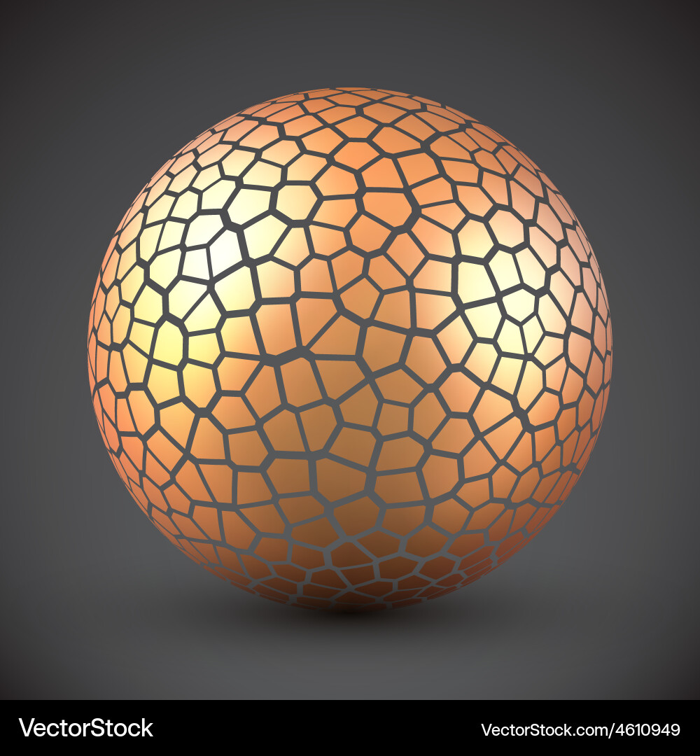 Abstract cracked sphere Royalty Free Vector Image