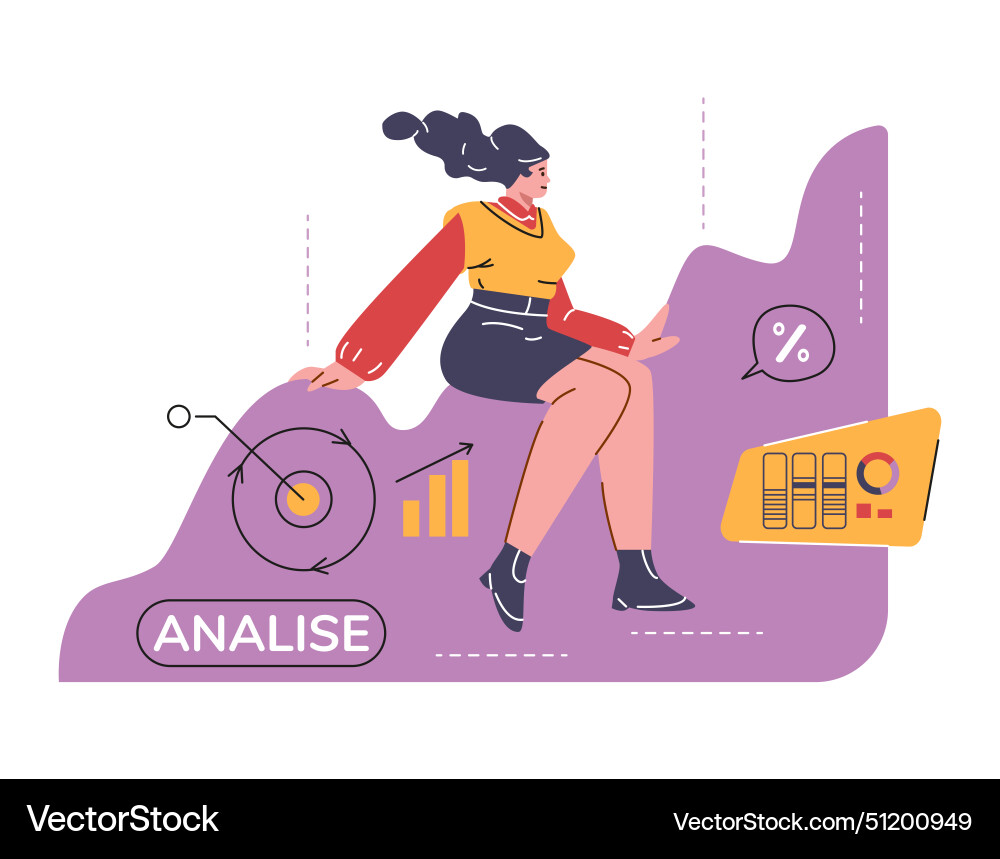 Business change management flat isolated Vector Image