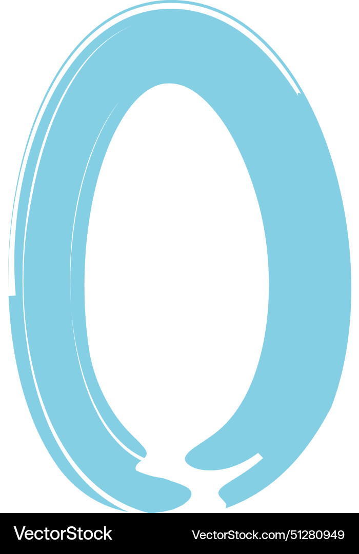 Hand drawn brush oval stroke Royalty Free Vector Image