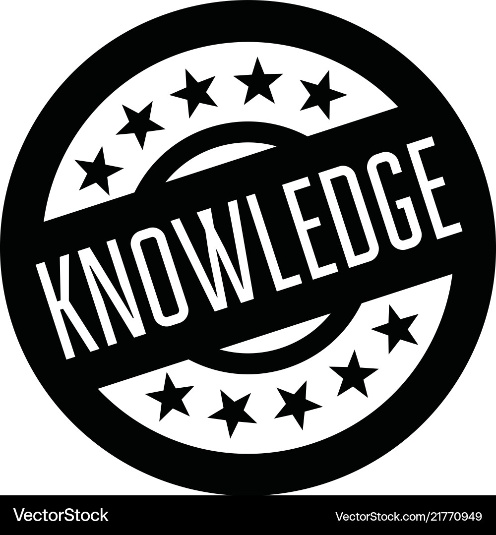 Knowledge rubber stamp – Royalty-Free Vector | VectorStock