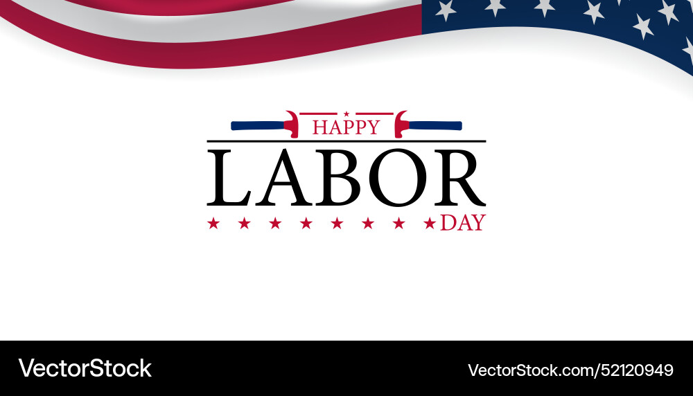 Labor day reflections recognizing Royalty Free Vector Image