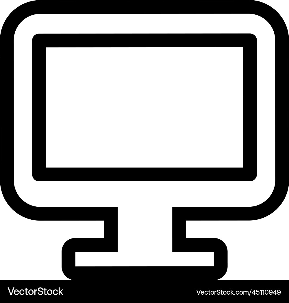 Monitor screen icon Royalty Free Vector Image - VectorStock