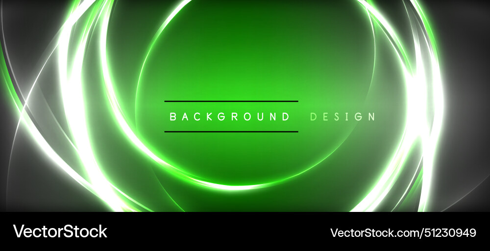 Neon circles create stunning visual effects Vector Image