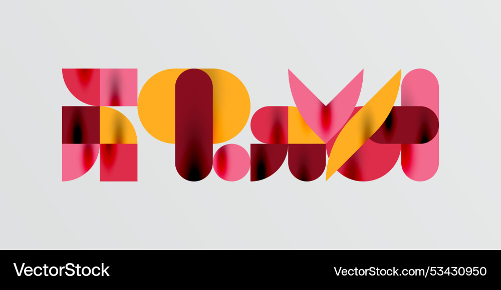 Circles semi squares and round shapes Royalty Free Vector