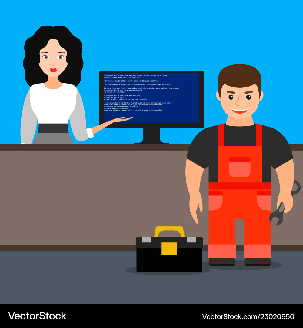 Computer repair Royalty Free Vector Image - VectorStock