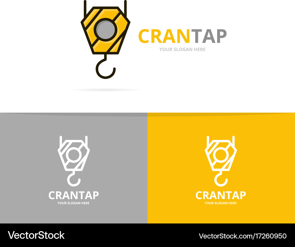 Cran Haken Logo Design Template Lizenzfreies Vektorbild