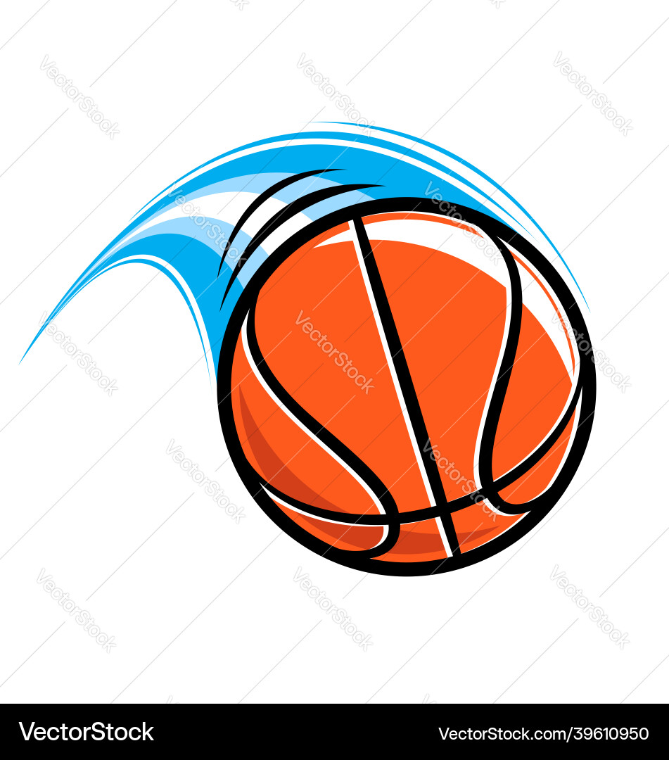 Dynamic Basketball in Motion Royalty Free Vector Image