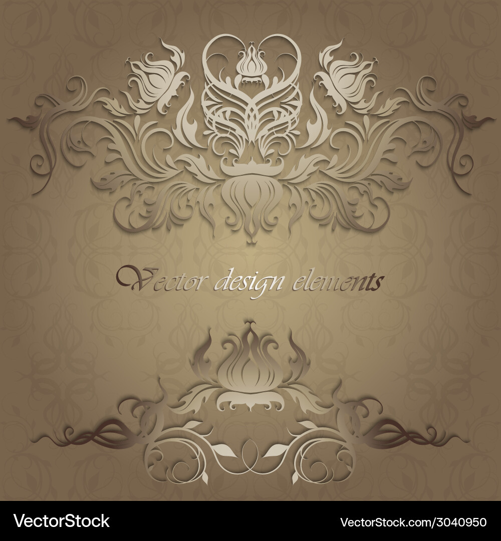 Elegant patterns on a seamless background Vector Image