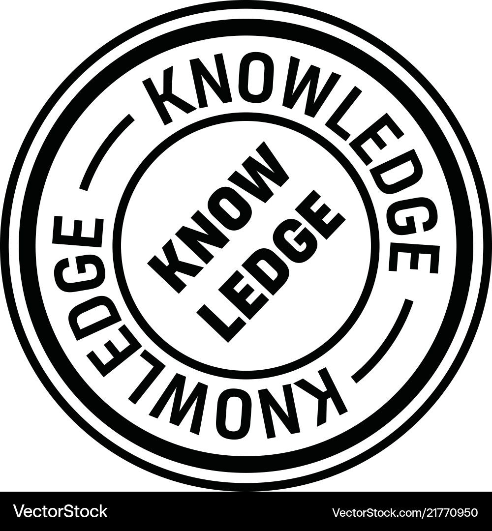 Knowledge rubber stamp Royalty Free Vector Image