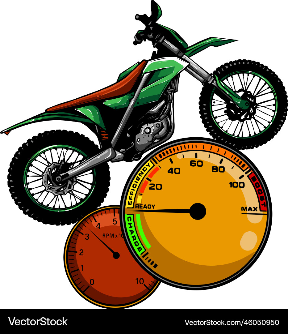 Motocross Rider Jump Royalty Free Vector Image