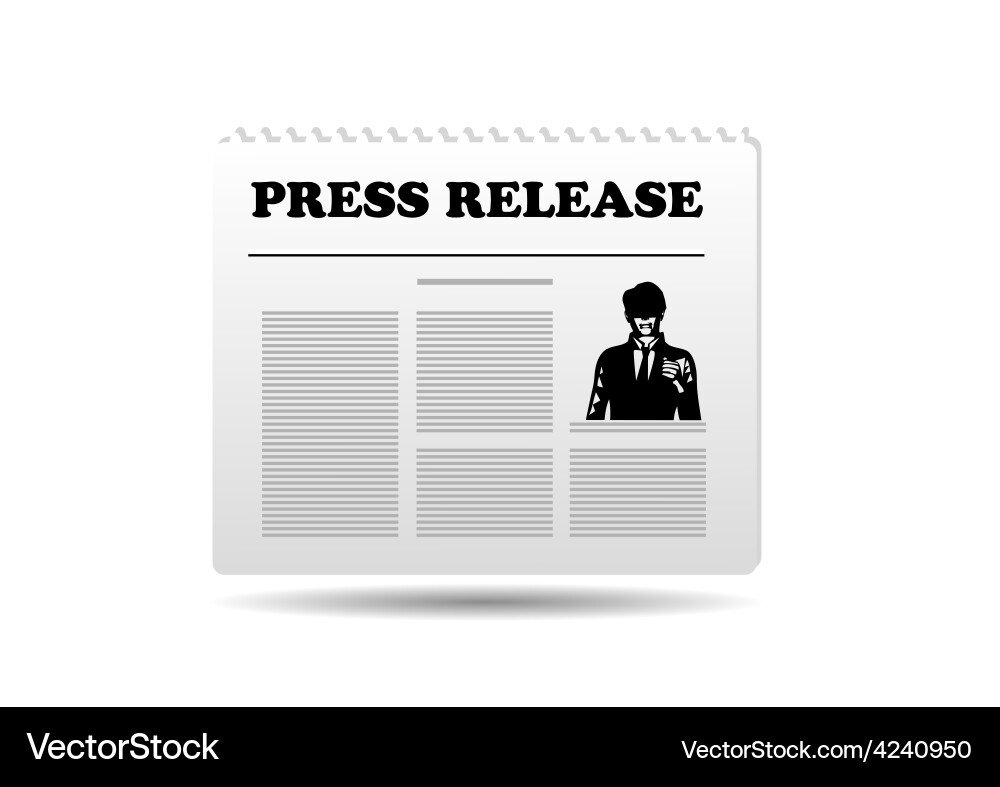 Press release Royalty Free Vector Image - VectorStock