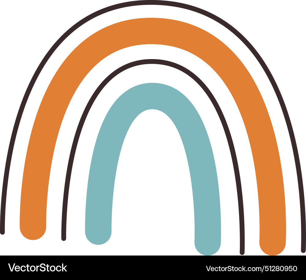 Rainbow hand drawn Royalty Free Vector Image - VectorStock