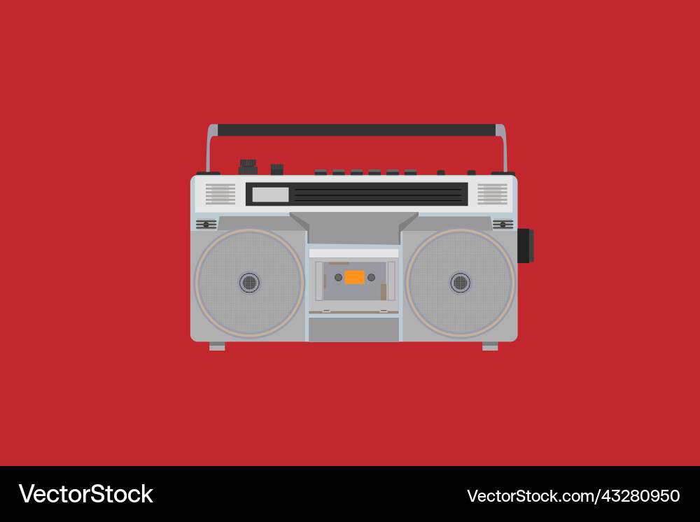 Retro cassette player Royalty Free Vector Image