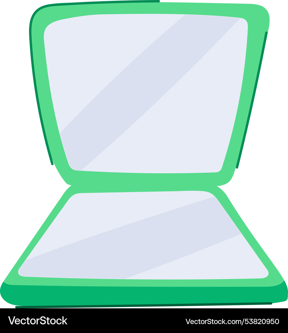Travel compact mirror cartoon Royalty Free Vector Image