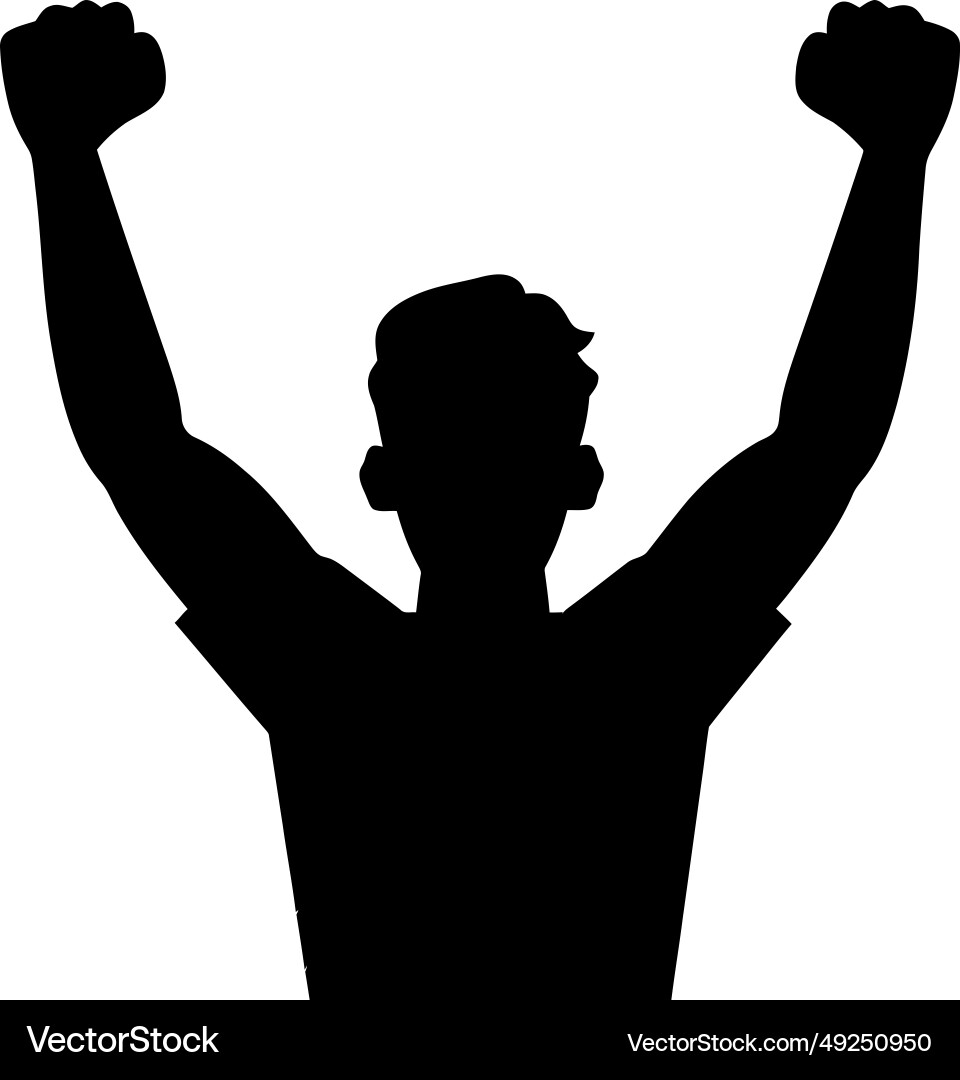 Victory cheers icon Lizenzfreies Vektorbild - VectorStock