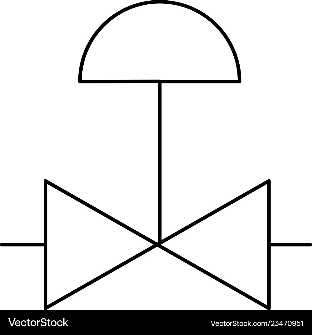 Control valve symbol icon Royalty Free Vector Image