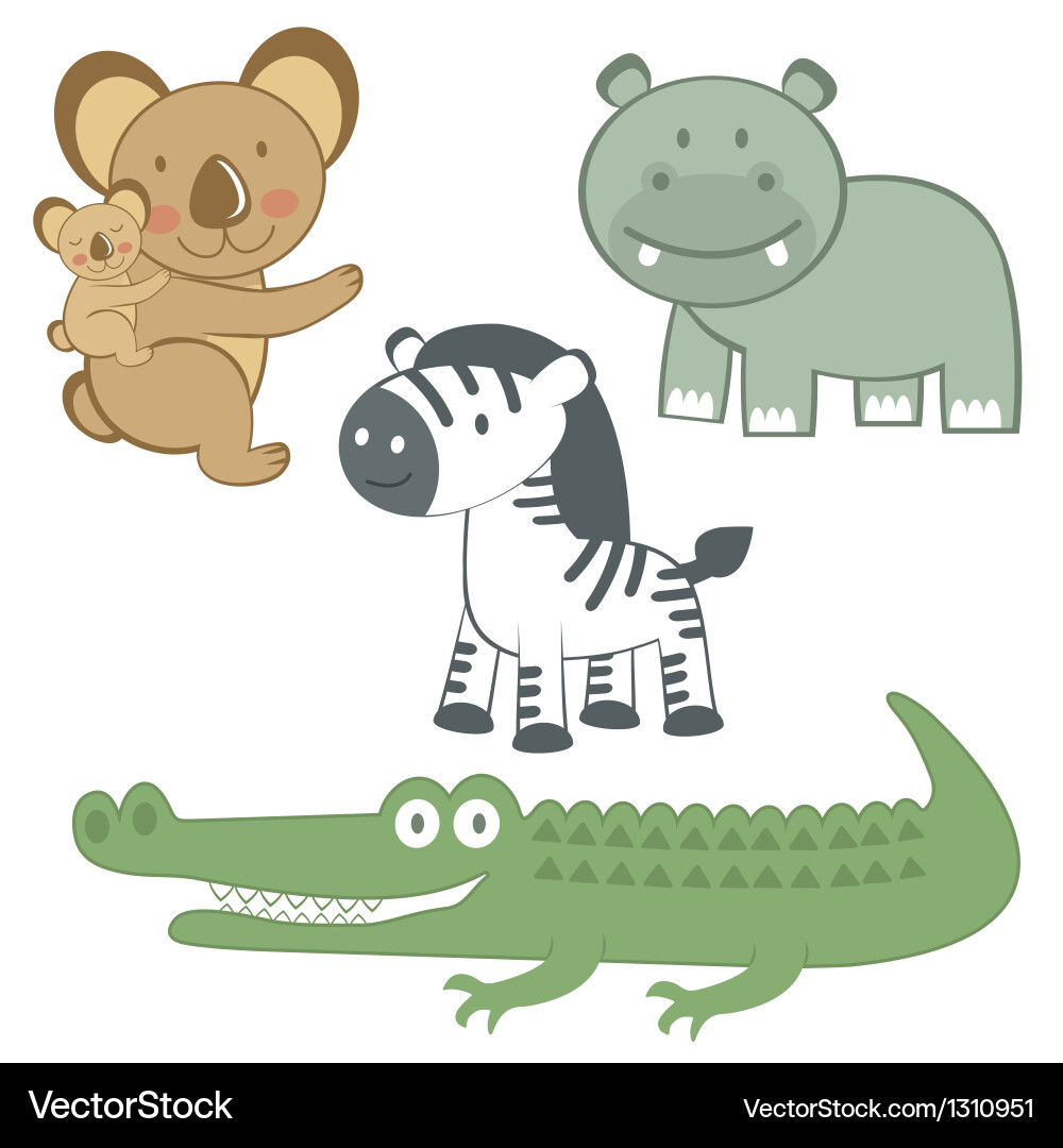 Exotic animals Royalty Free Vector Image - VectorStock