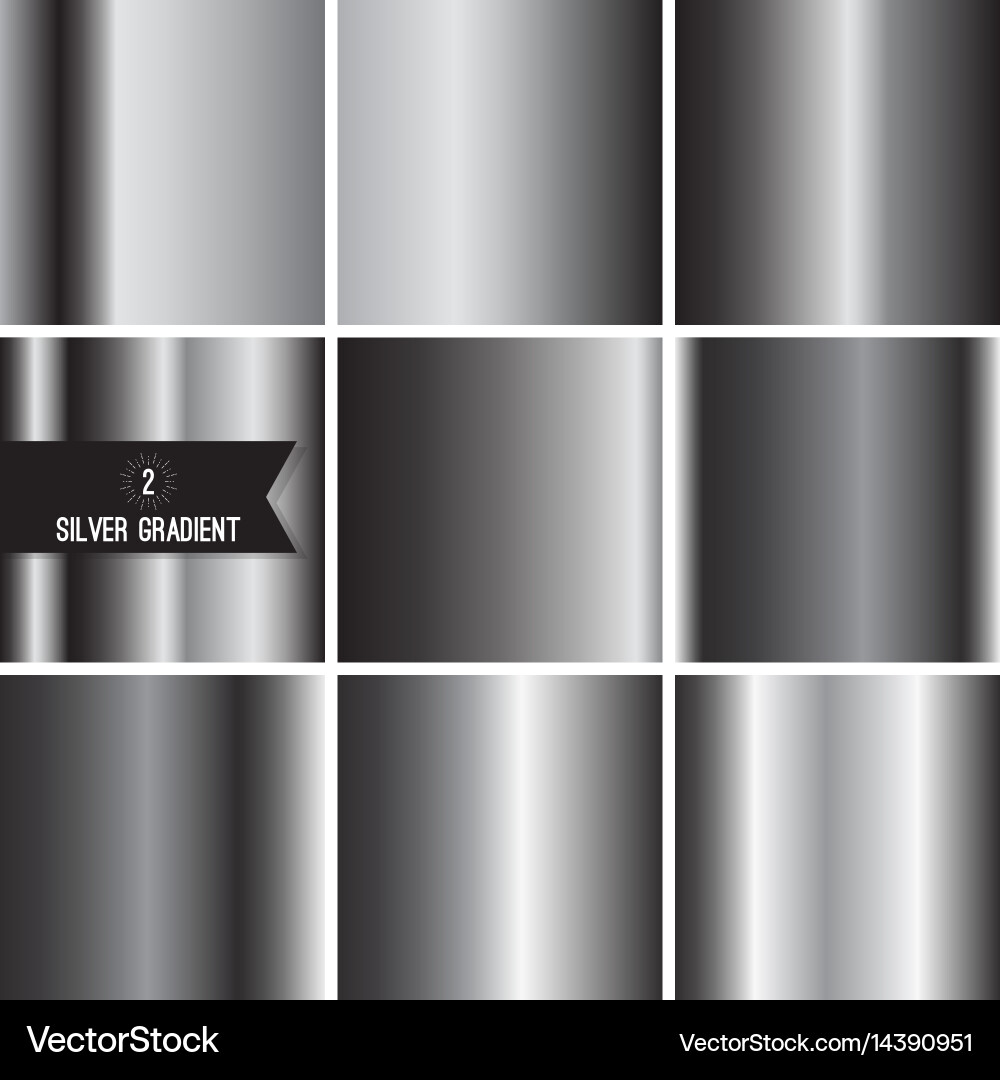 Set of silver foil texture Royalty Free Vector Image
