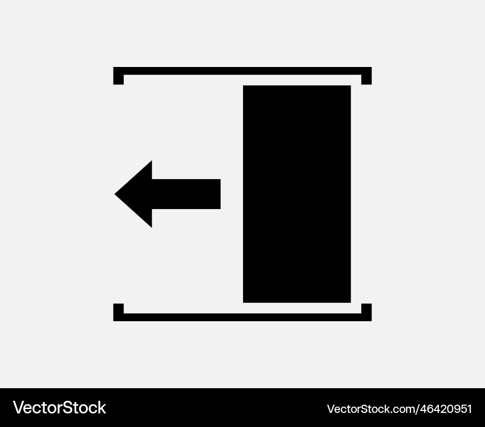 Sliding door slide left icon Royalty Free Vector Image