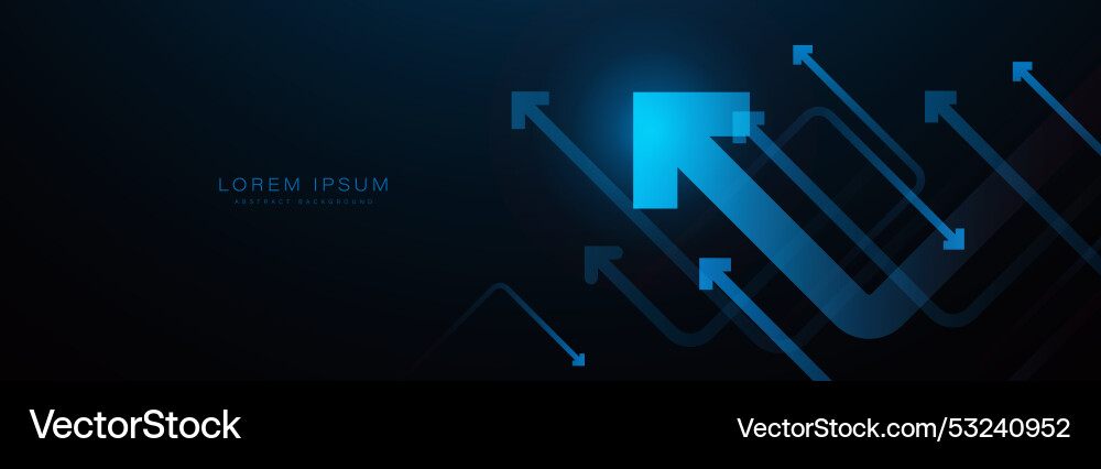 Abstract financial blue arrow graphs business Vector Image