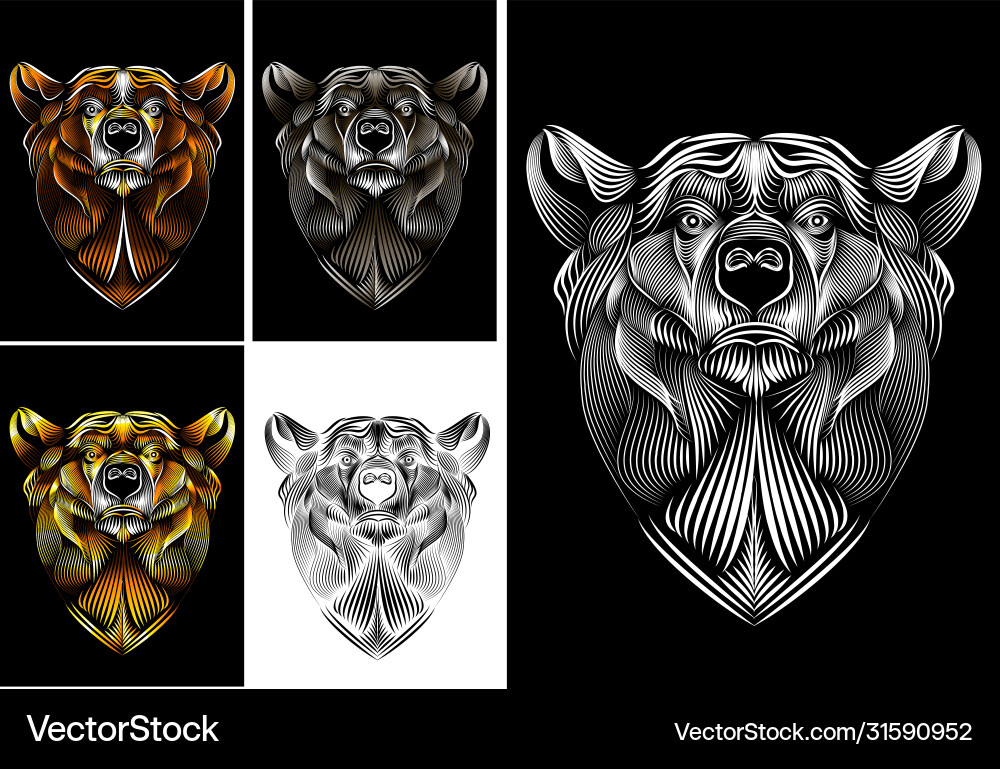 Bear 001 Royalty Free Vector Image - VectorStock