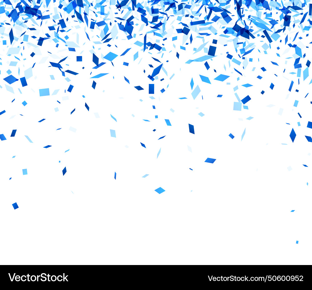 Blue fragments cascade Royalty Free Vector Image