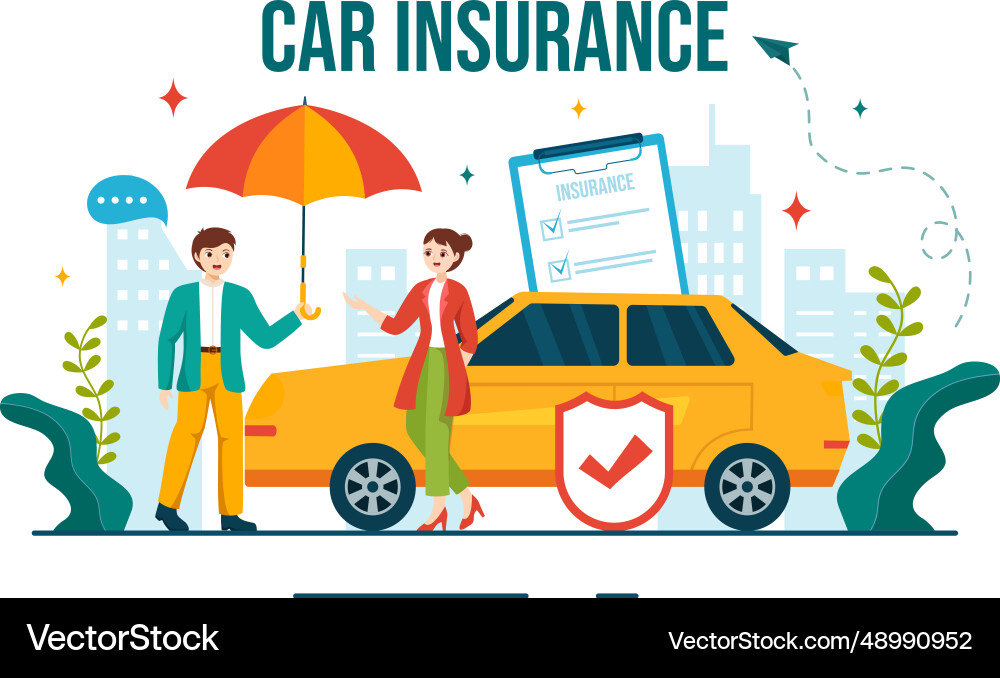 Car Insurance Protection Royalty Free Vector Image