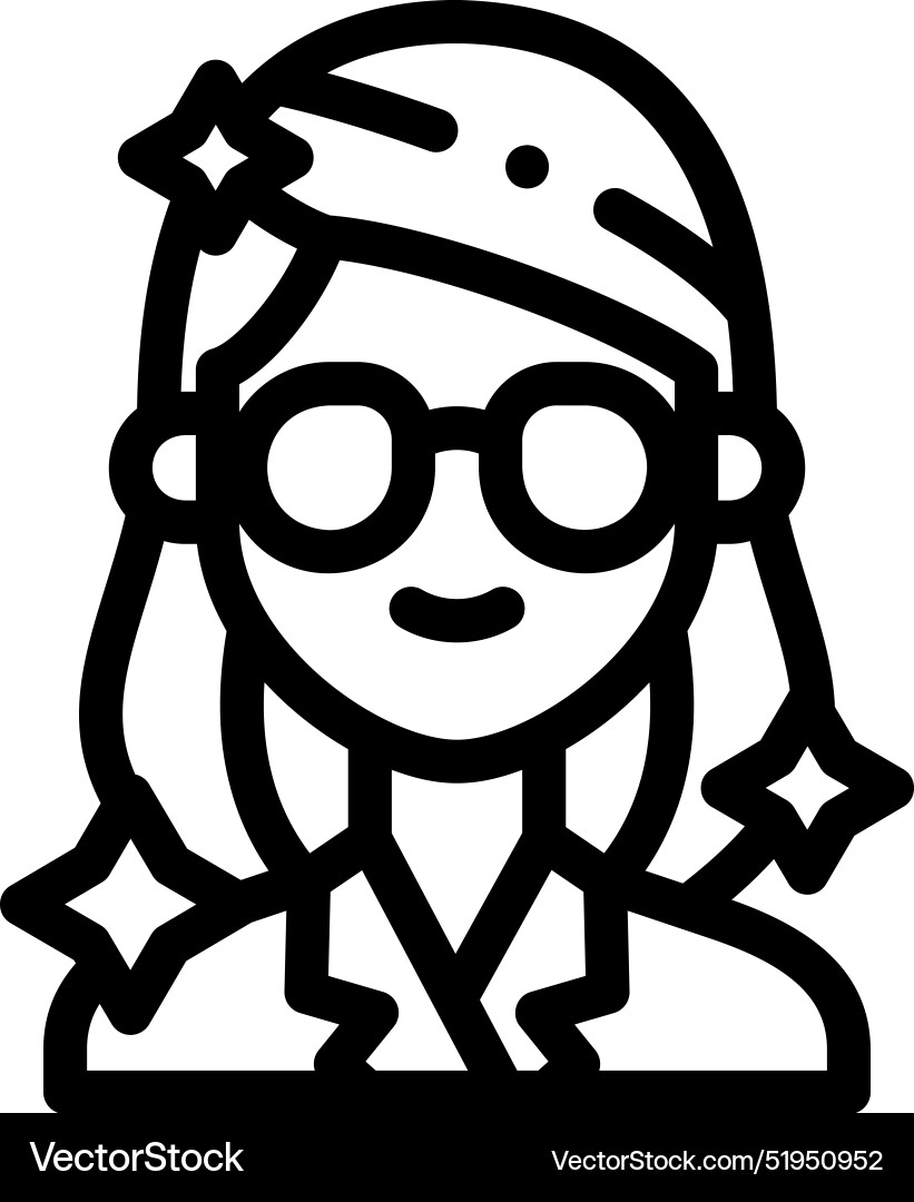 Celebrity icon thin linear style design isolated Vector Image